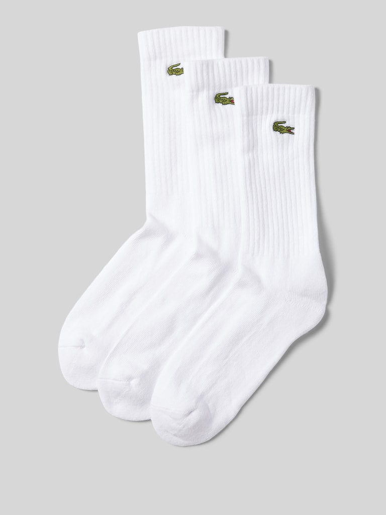 Lacoste Sokken met logostitching in een set van 3 paar in wit online ...