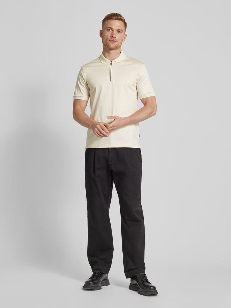 BOSS Slim Fit Poloshirt mit Label-Detail Modell 'Polston' (offwhite ...