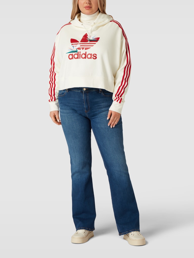 Kup online Adidas Originals Plus Bluza PLUS SIZE z kapturem (złamany biały)