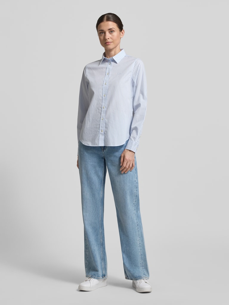 GANT Wide Leg Jeans im 5-Pocket-Design (hellblau melange) online kaufen