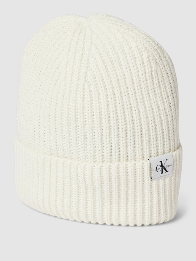 Calvin Klein Jeans Strickmütze mit Label-Detail Modell 'MONOGRAM' (ecru ...