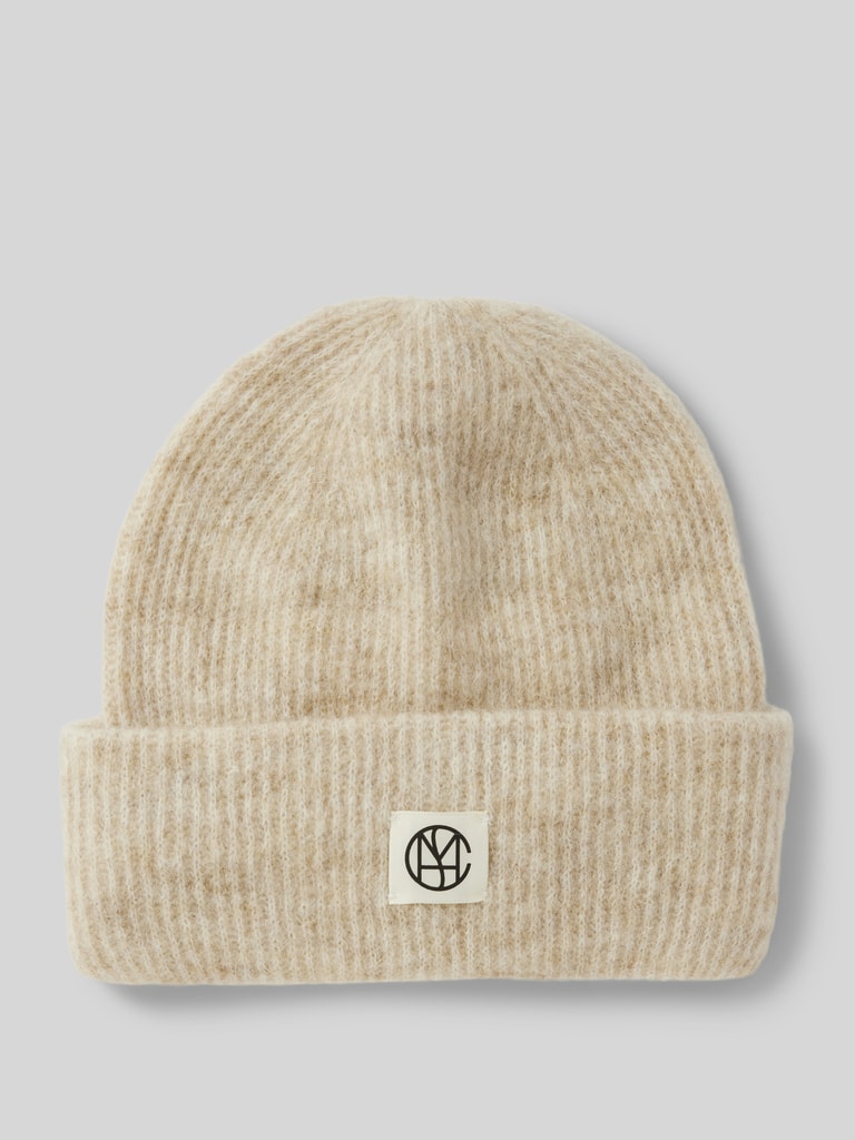 MSCH Copenhagen Beanie met logopatch, model 'Hope' in beige online ...
