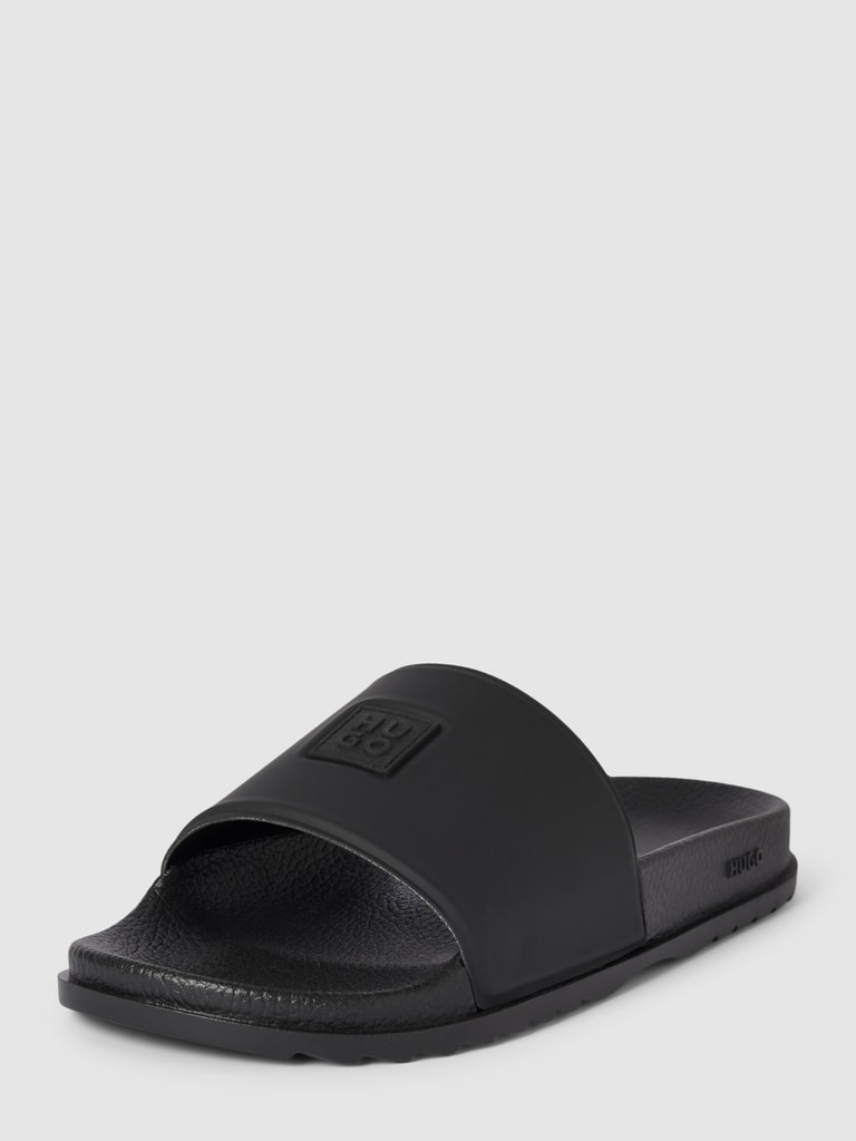 Kup online HUGO Klapki z detalem z logo (czarny)