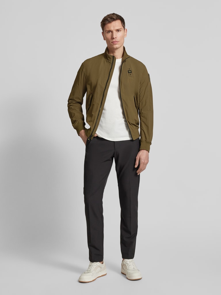 Blauer Usa Jack met opstaande kraag, model 'ALWIN' in olijfgroen online ...