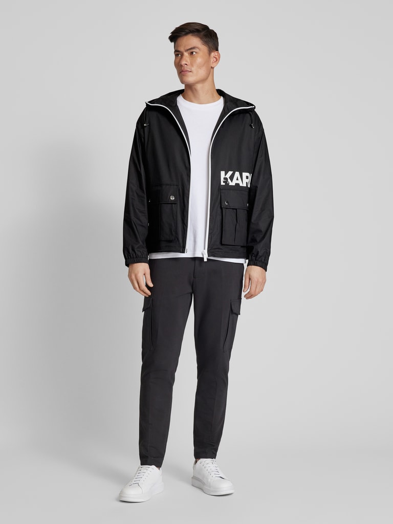 Karl Lagerfeld Jacke mit Label-Print (black) online kaufen