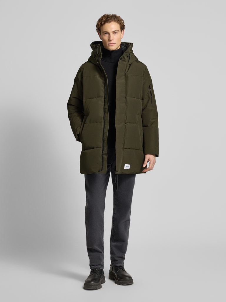 khujo Regular Fit Puffer Jacket mit Logo-Patch Modell 'Zeno' (oliv ...
