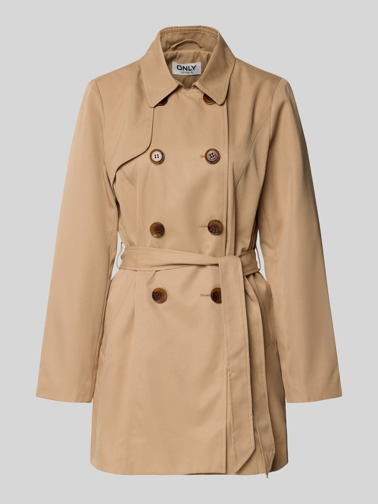 Only Regular fit trenchcoat met dubbele knoopsluiting, model 'VALERIE ...