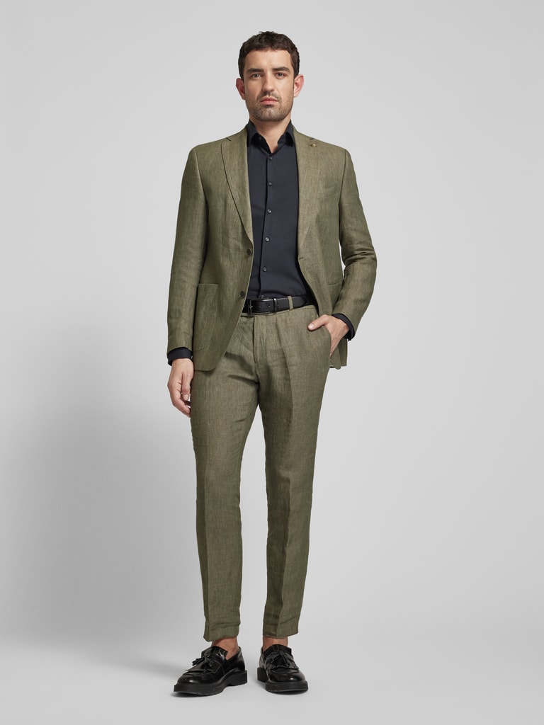 OLYMP No. Six Slim Fit Businesshemd aus Twill mit Stretch-Anteil (black ...