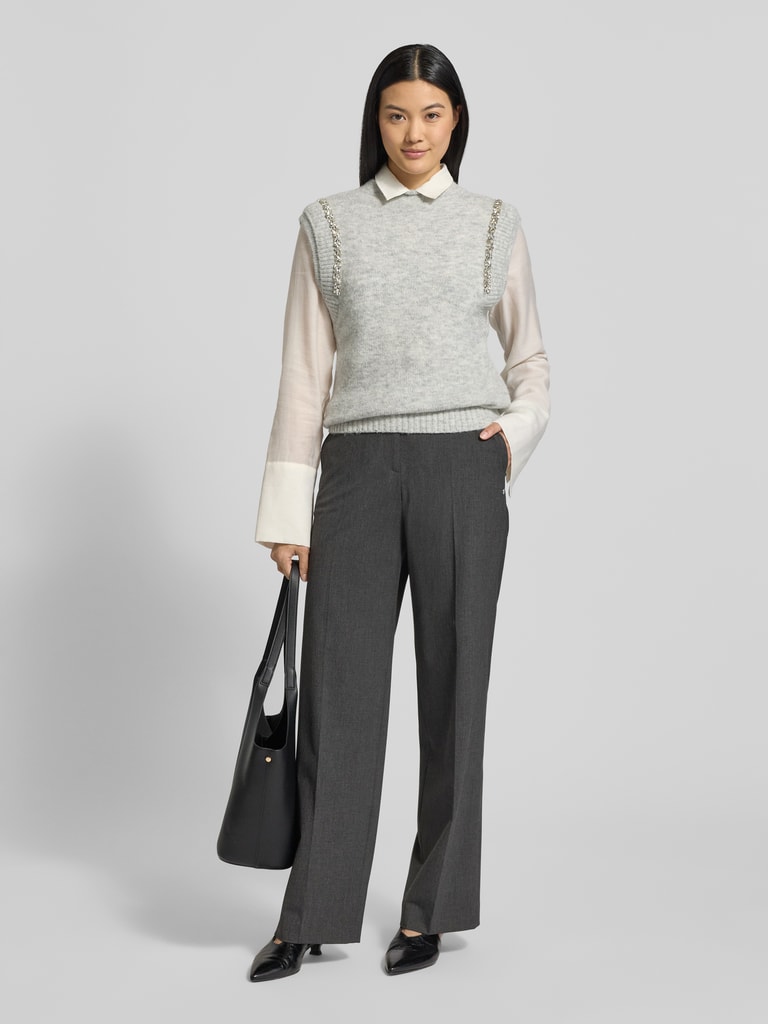Cph Muse Pullunder mit Ziersteinbesatz Modell 'IBRA' (hellgrau melange ...