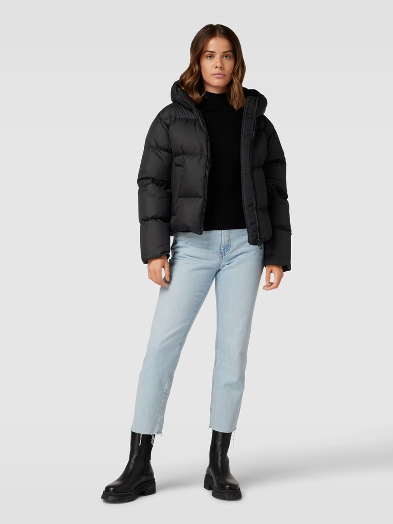 Marc O'Polo Donsjack met vulling van dons en veren en een capuchon in zwart online kopen | P&C