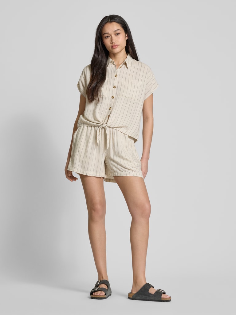 Pieces Regular Fit Shorts aus Viskose-Leinen-Mix Modell 'PIA' (ecru ...
