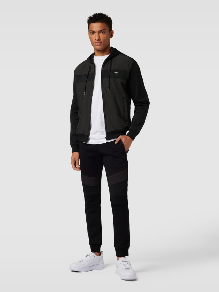 Kup online Antony Morato Bluza rozpinana z naszywką z logo (czarny)
