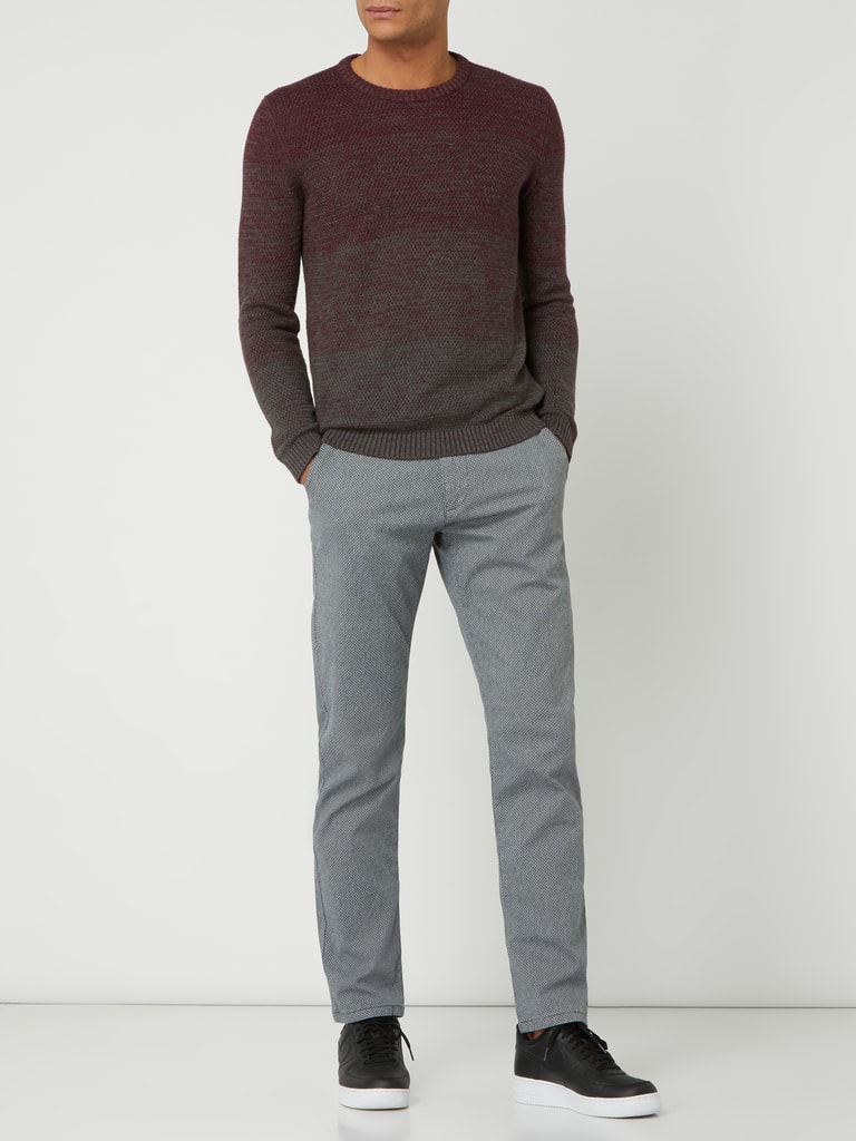 MCNEAL Regular fit chino met stretch, model 'John' in marineblauw ...