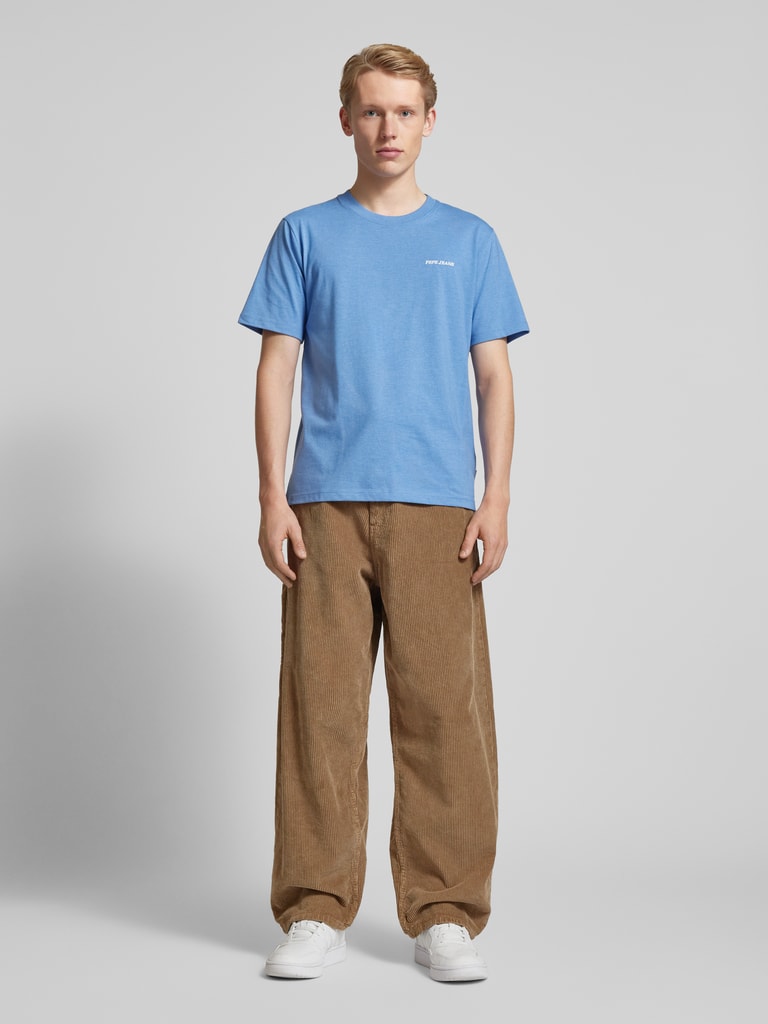 Pepe Jeans T-Shirt mit Label-Stitching Modell 'DAMIAN' (hellblau ...
