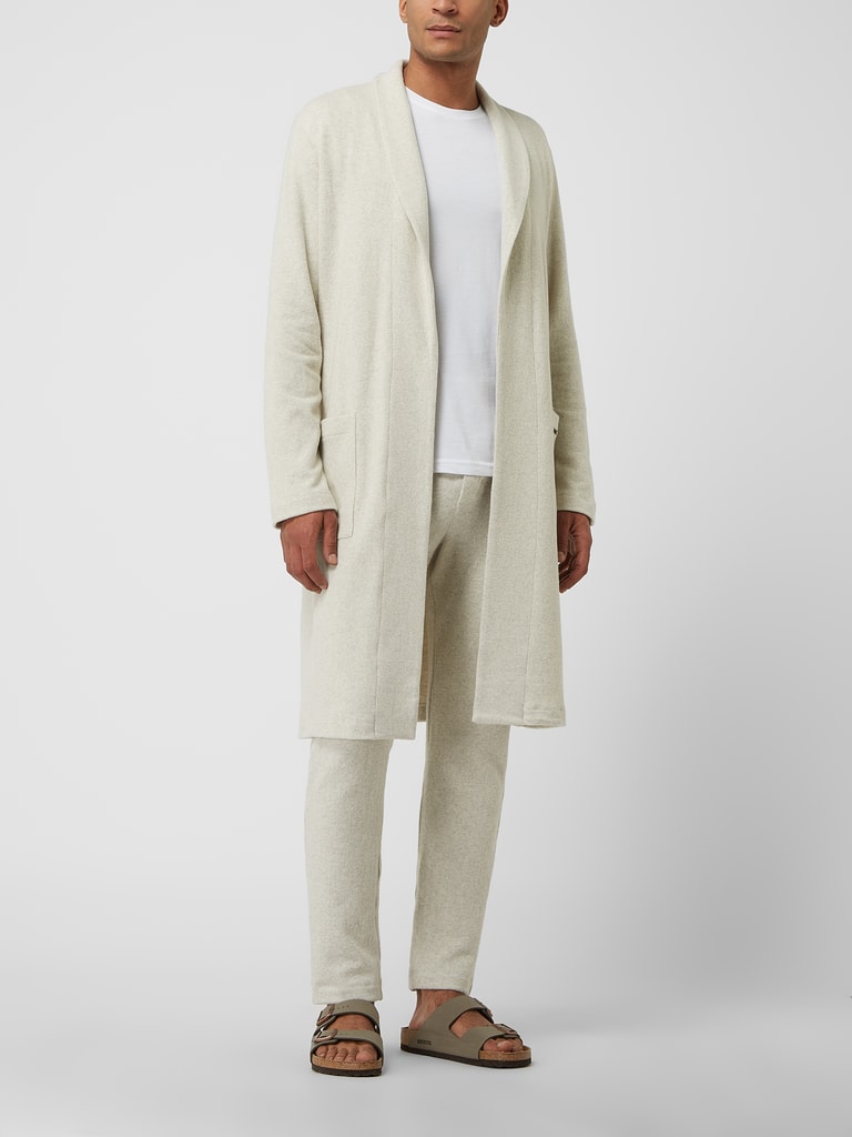 Hanro Bademantel mit Stretch-Anteil (hellgrau melange) online kaufen