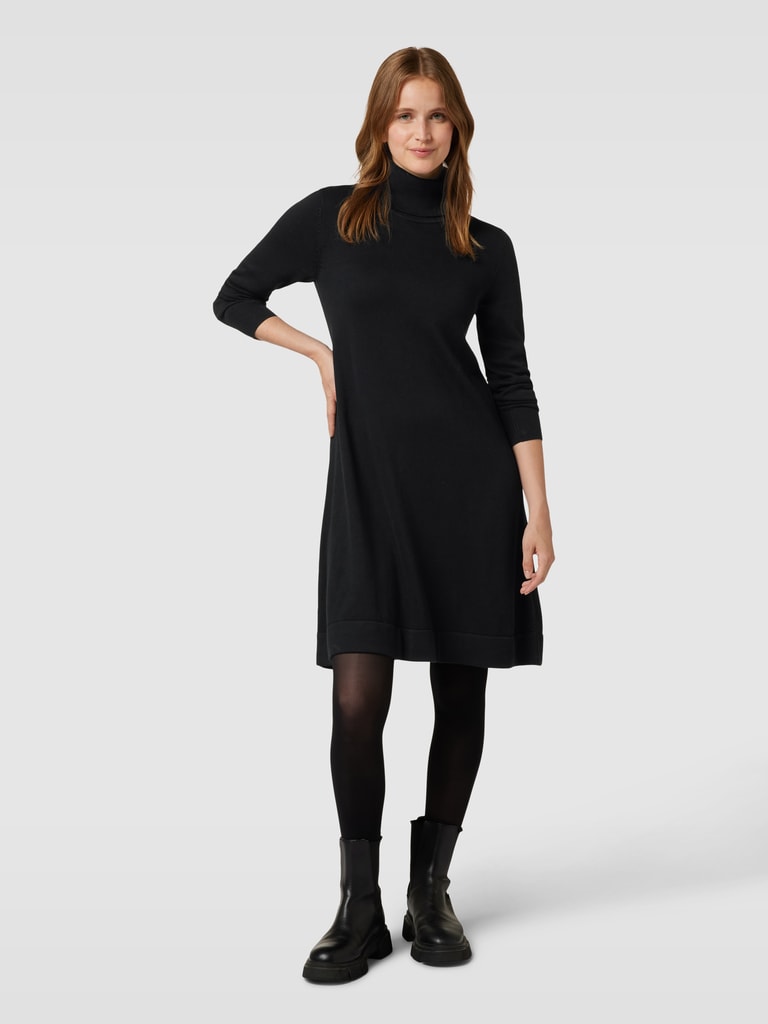 Esprit Knielange jurk met col in zwart online kopen | P&C