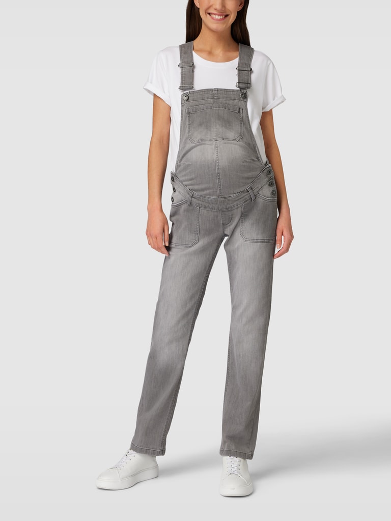 Mamalicious Umstands-Latzhose in Jeans-Optik (hellgrau) online kaufen