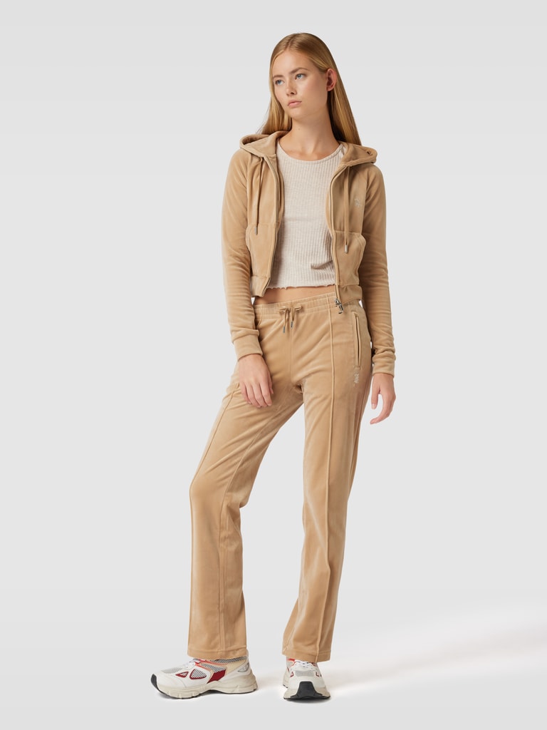 Juicy Couture Sweatjacke mit Ziersteinbesatz Modell 'MADISON' (beige) online kaufen