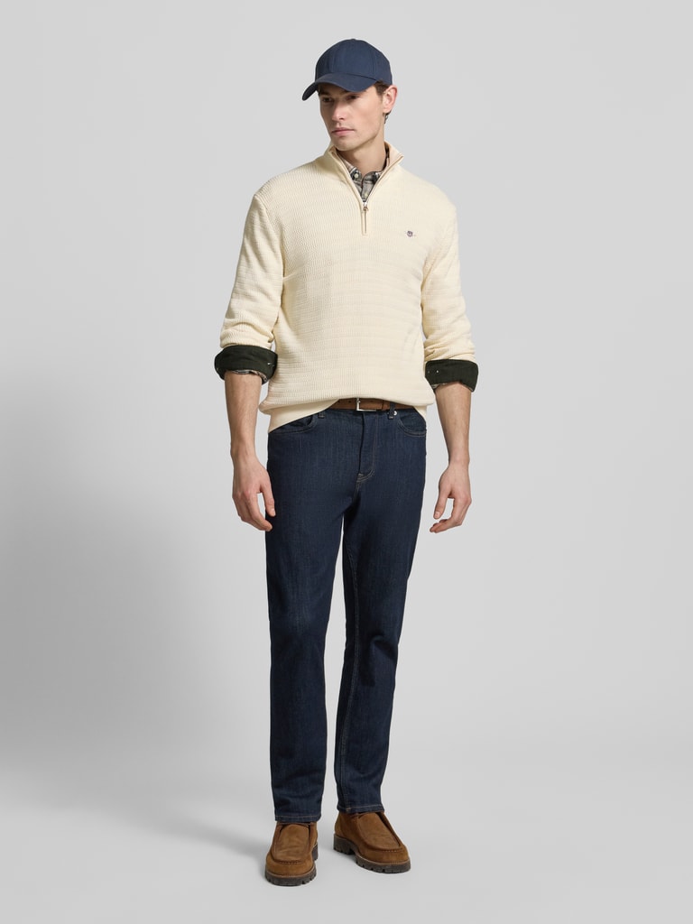 Gant Strickpullover mit Stehkragen (offwhite) online kaufen