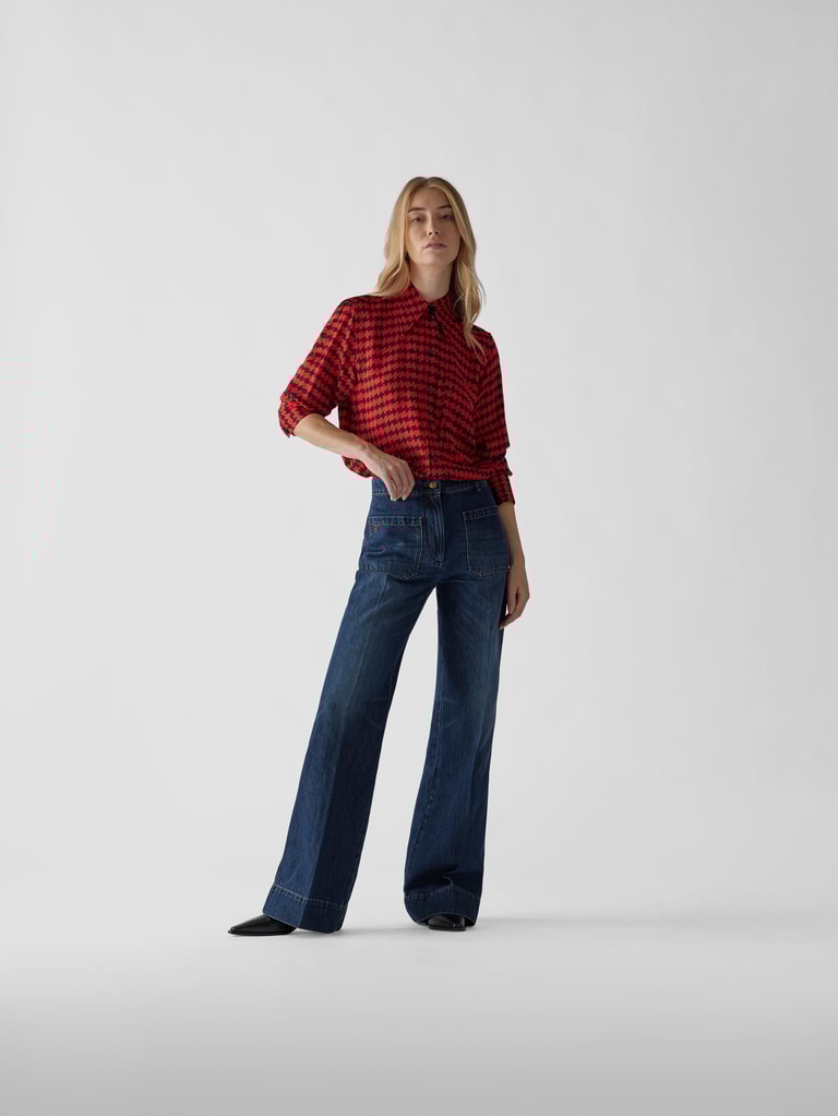 Victoria Beckham Wide Leg Jeans (hellblau) online kaufen