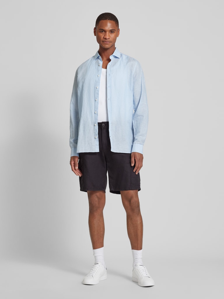 Casual Friday Bermuda met cargozakken, model 'Simon' in marineblauw ...