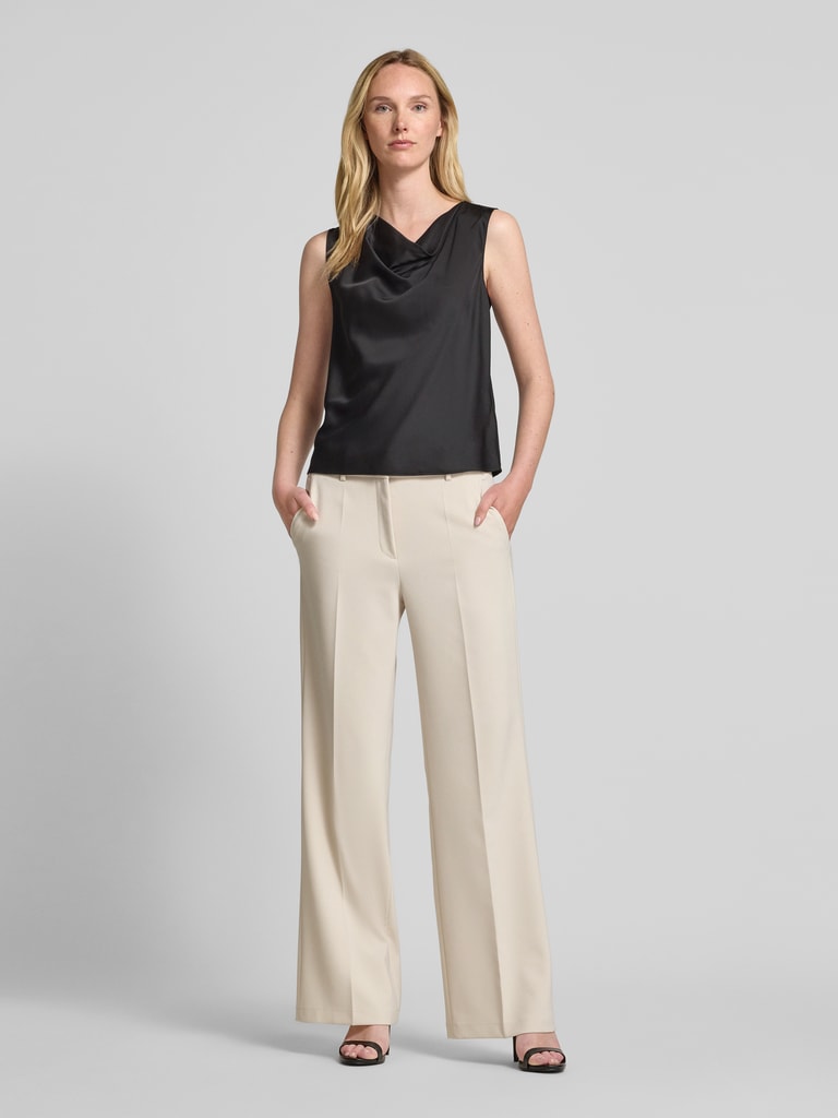 BOSS Regular Fit Seidenblusentop mit Wasserfall-Ausschnitt (black ...