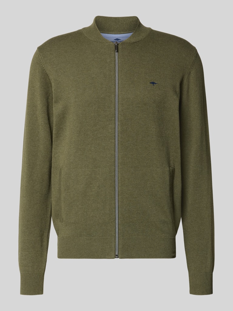 Fynch-Hatton Cardigan mit Stehkragen und Reißverschluss (oliv) online kaufen