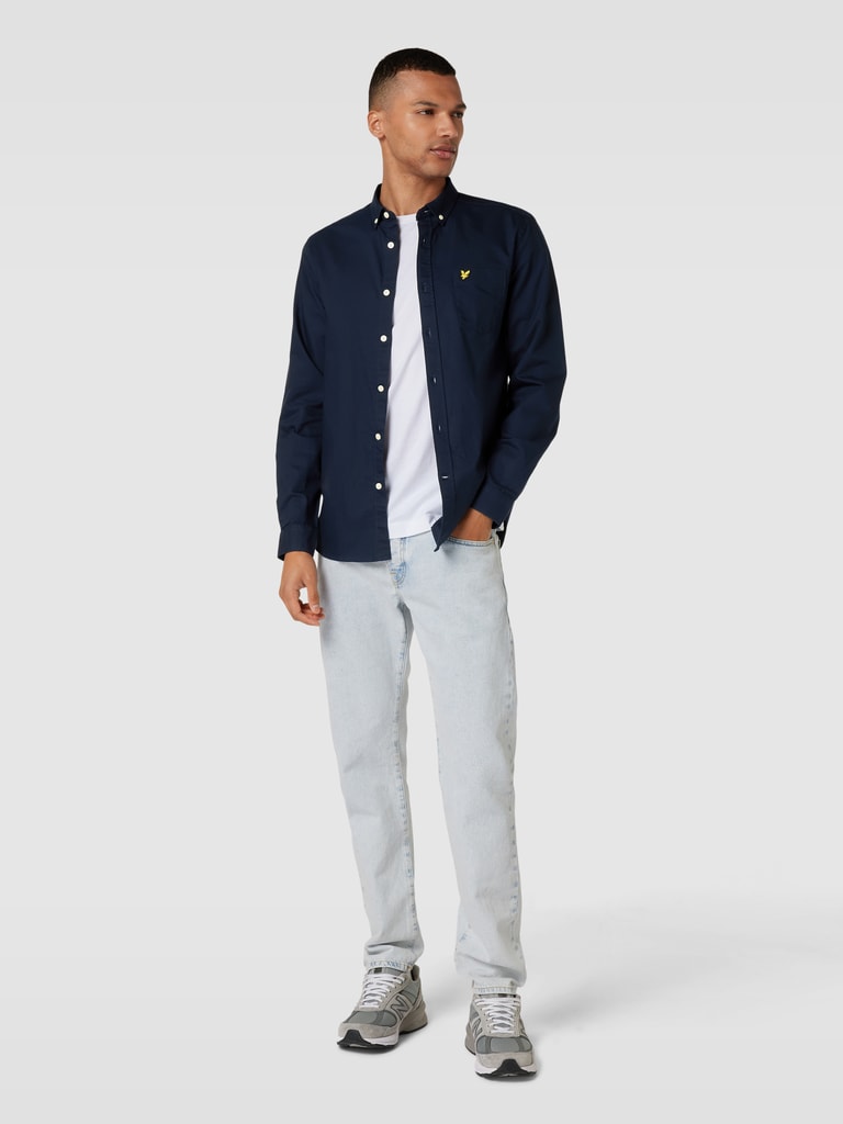 Lyle & Scott Freizeithemd mit Label-Patch Modell 'Oxford' (marine ...