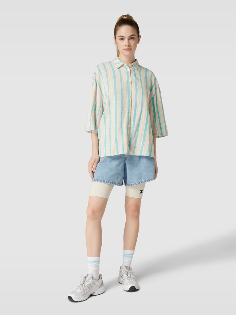 Get Up the Movie x P&C* Loose Fit Bluse mit Kellerfalte (tuerkis ...