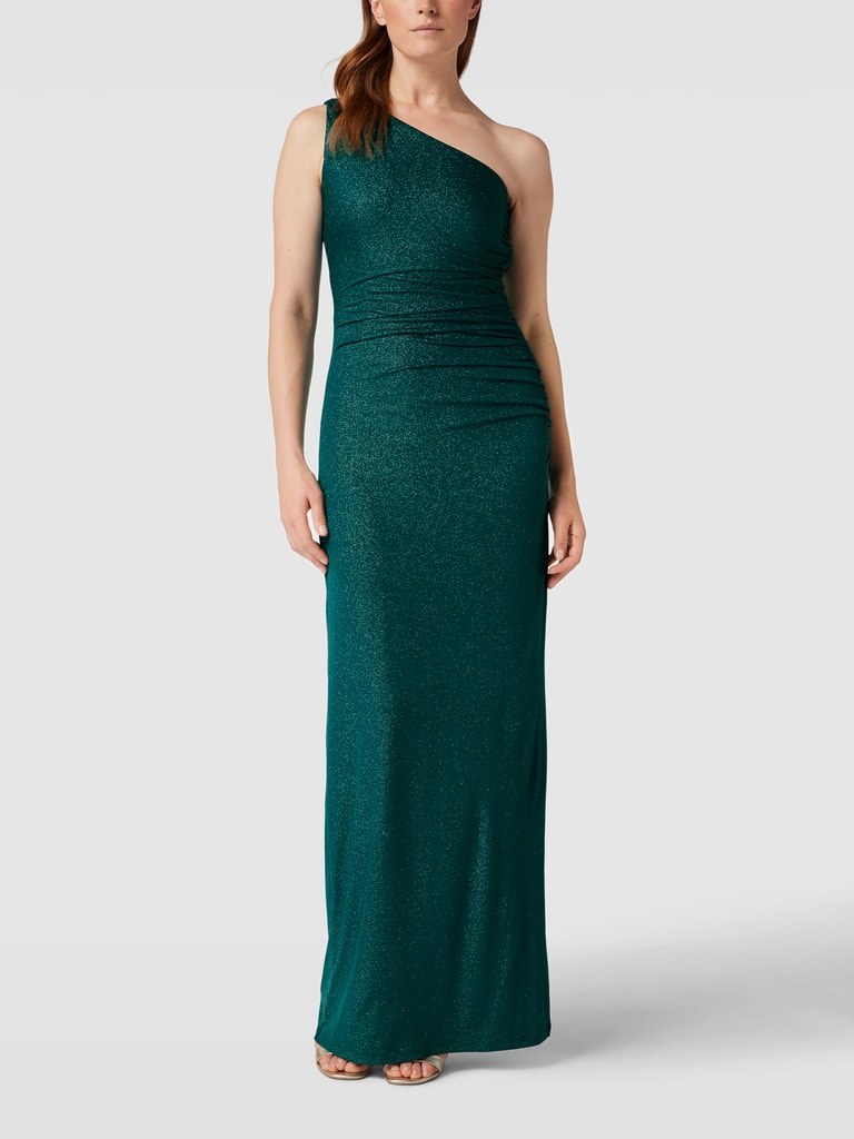 Jake*s Cocktail Abendkleid mit One-Shoulder-Träger (dunkelgruen melange ...