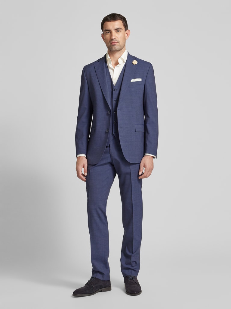 Carl Gross Colbert met bloemenapplicatie, model 'Shelby' in blauw ...