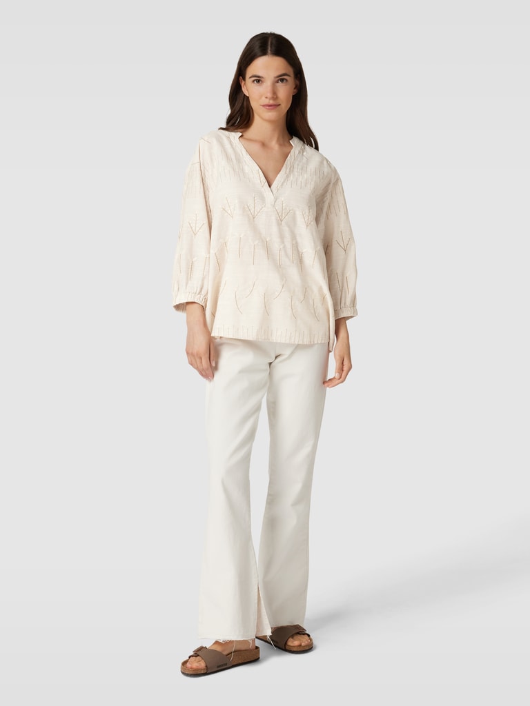 MOS MOSH Blusenshirt mit Stickerei Modell 'Nadine' (beige) online kaufen
