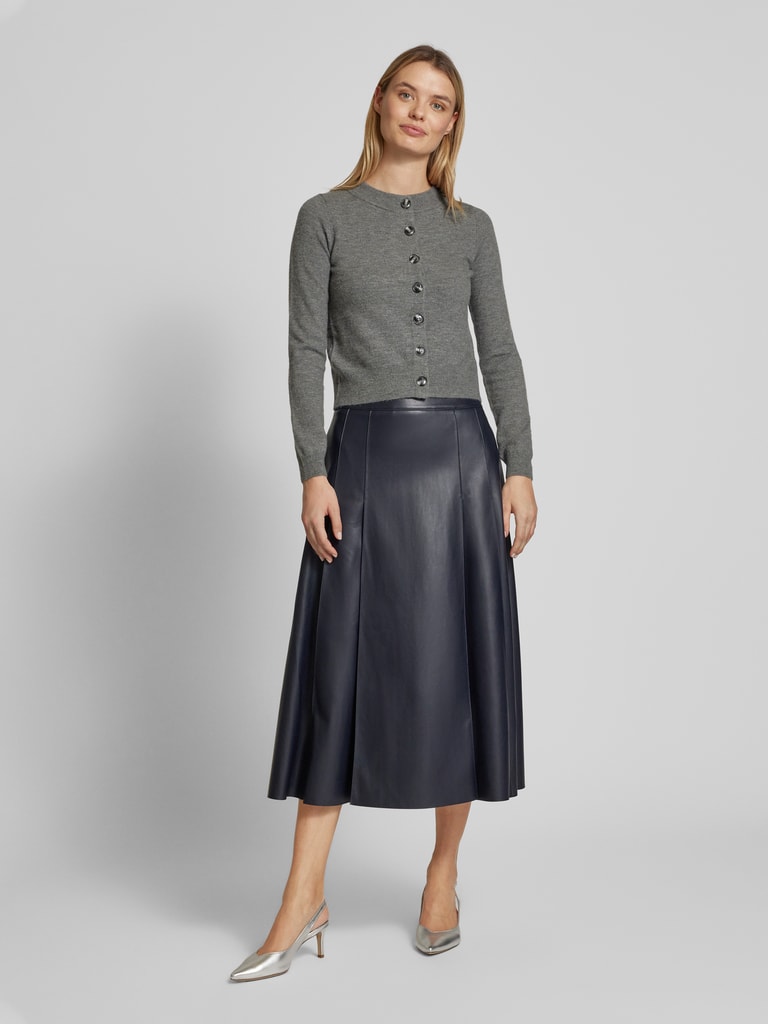 Mango Cardigan mit durchgehender Knopfleiste Modell 'NEKKO' (mittelgrau ...