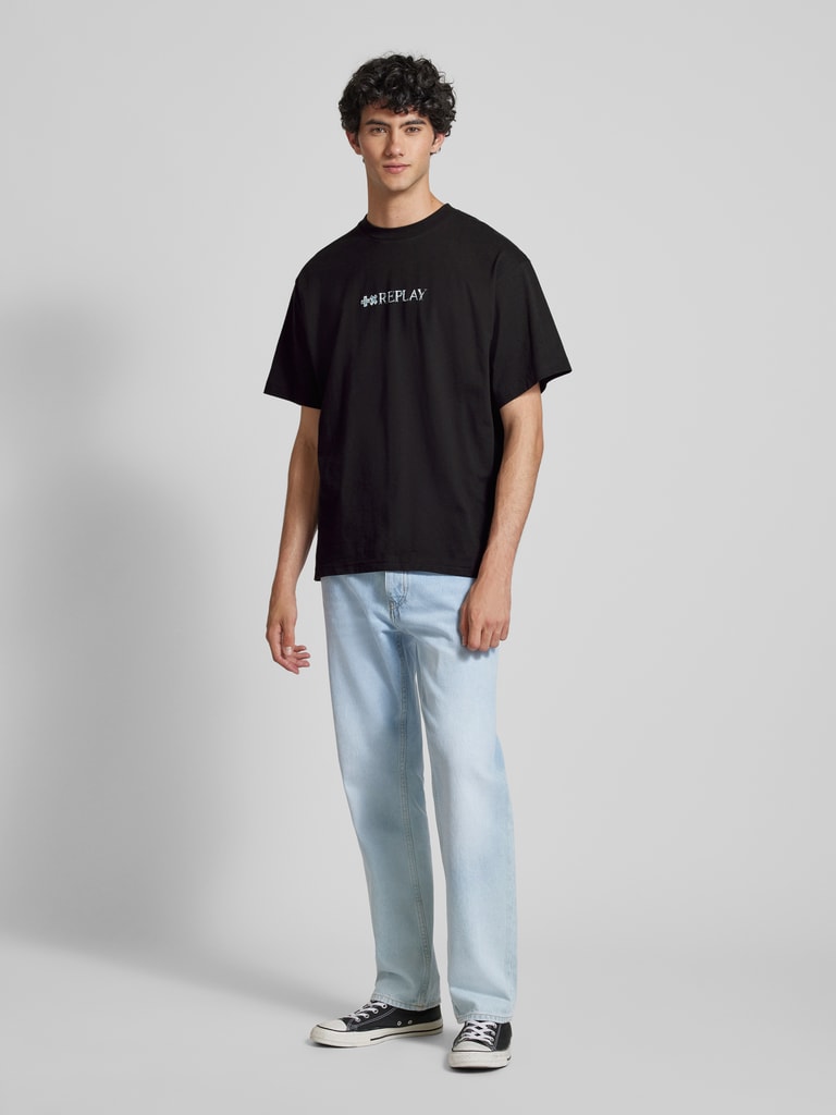Replay T-Shirt mit Label-Print Modell 'Martin Garrix' (black) online kaufen