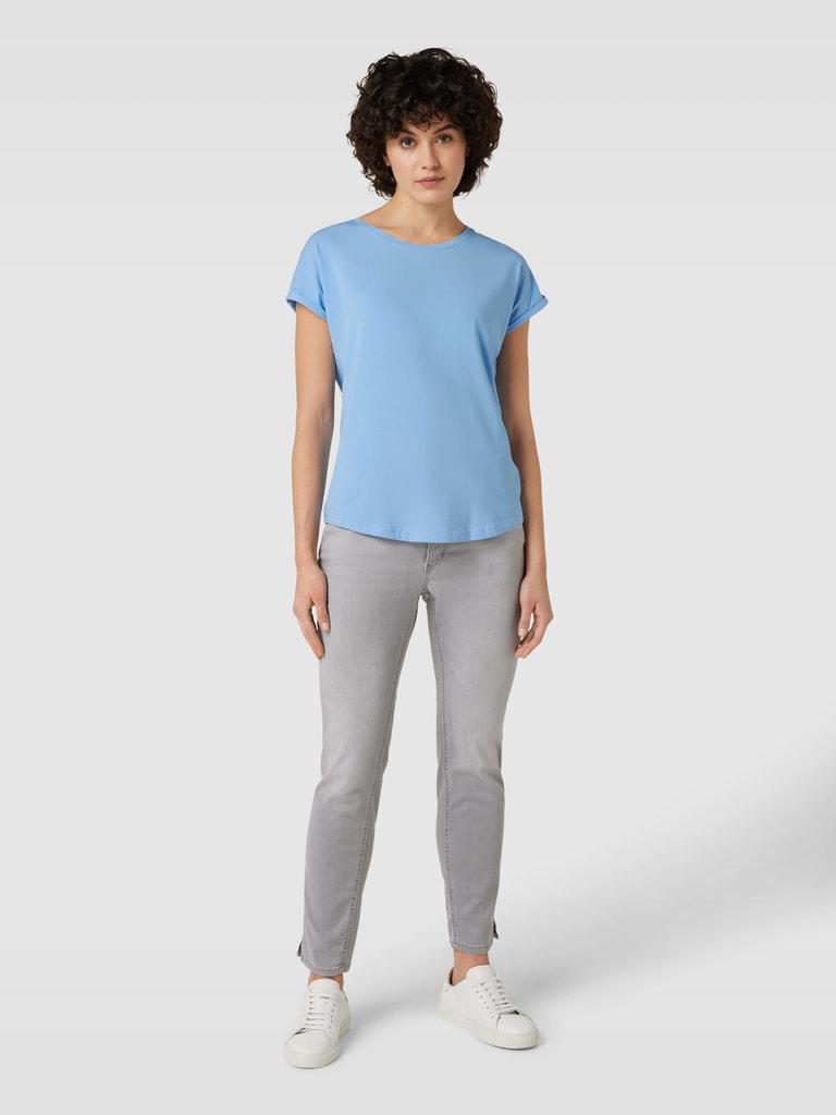 Kup online B.Young T-shirt z okrągłym dekoltem model ‘PAMILA’ (błękitny)