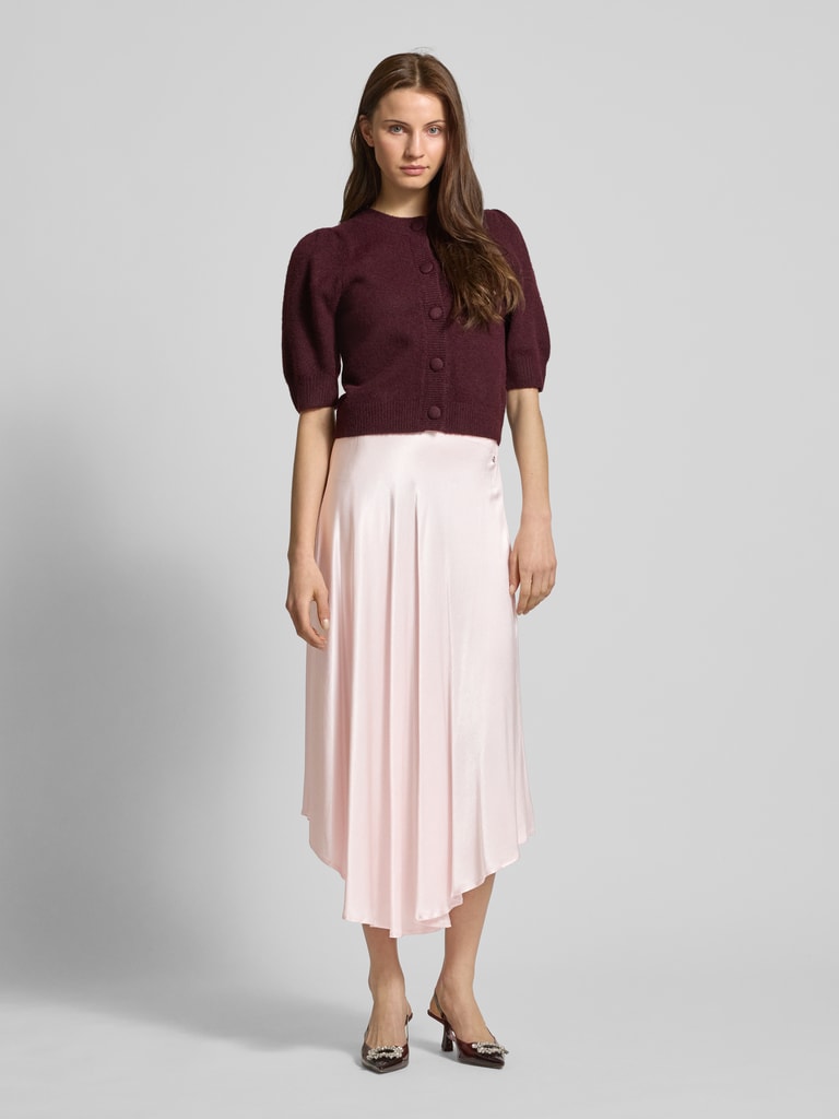 Guess Knielange rok met labelapplicatie, model 'VENUSTA' in roze online ...