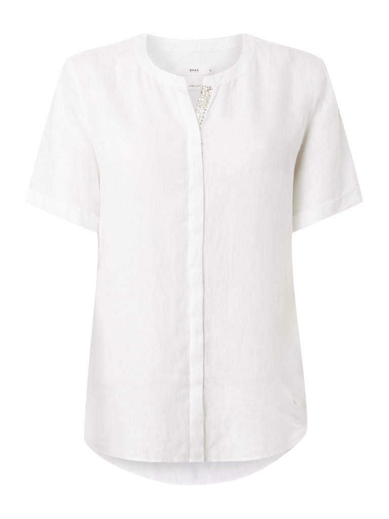 Brax Blouse van linnen, model 'Vania' in wit online kopen | P&C