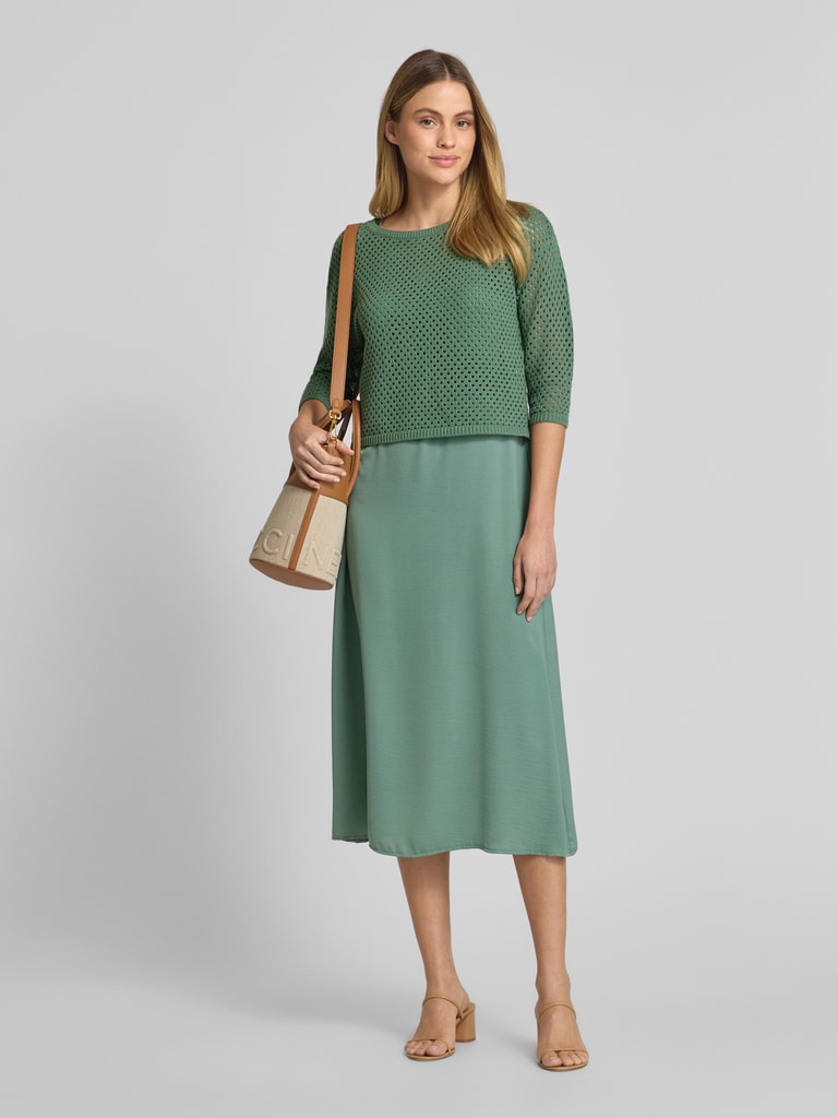 ROBE LÉGÈRE Midikleid mit Lochmuster (lind) online kaufen