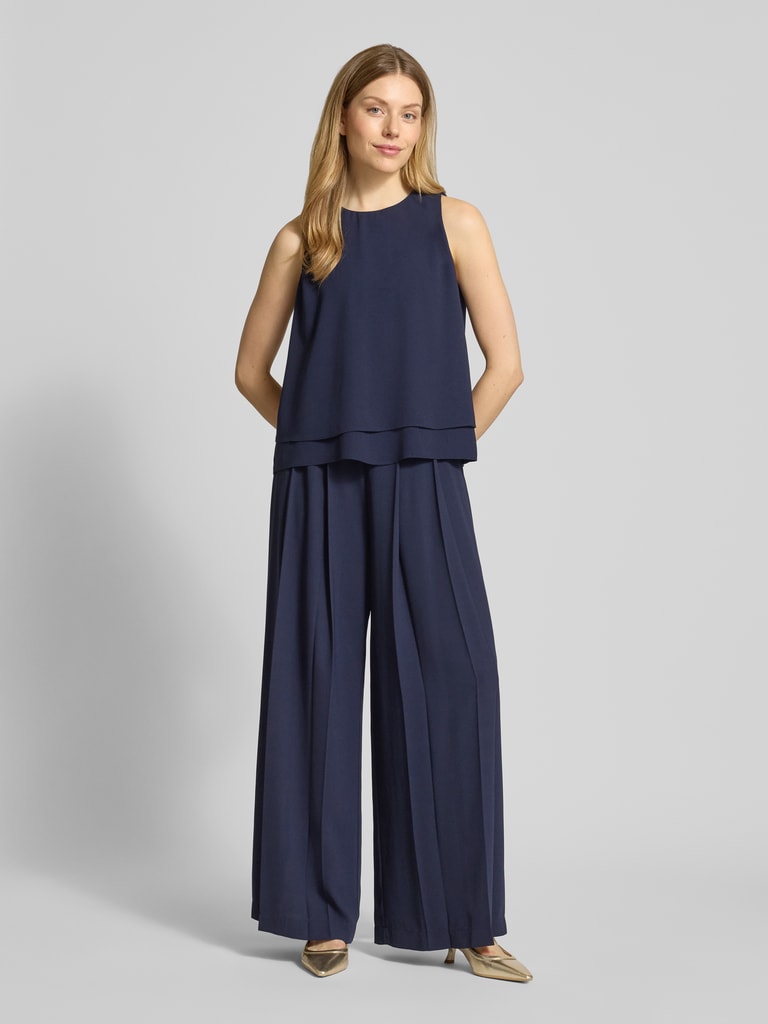 s.Oliver BLACK LABEL Regular Fit Blusentop aus Crêpe (marine) online kaufen