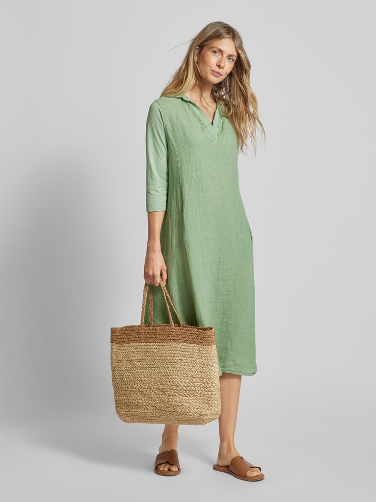 Heartkiss Midikleid mit V-Ausschnitt (khaki) online kaufen