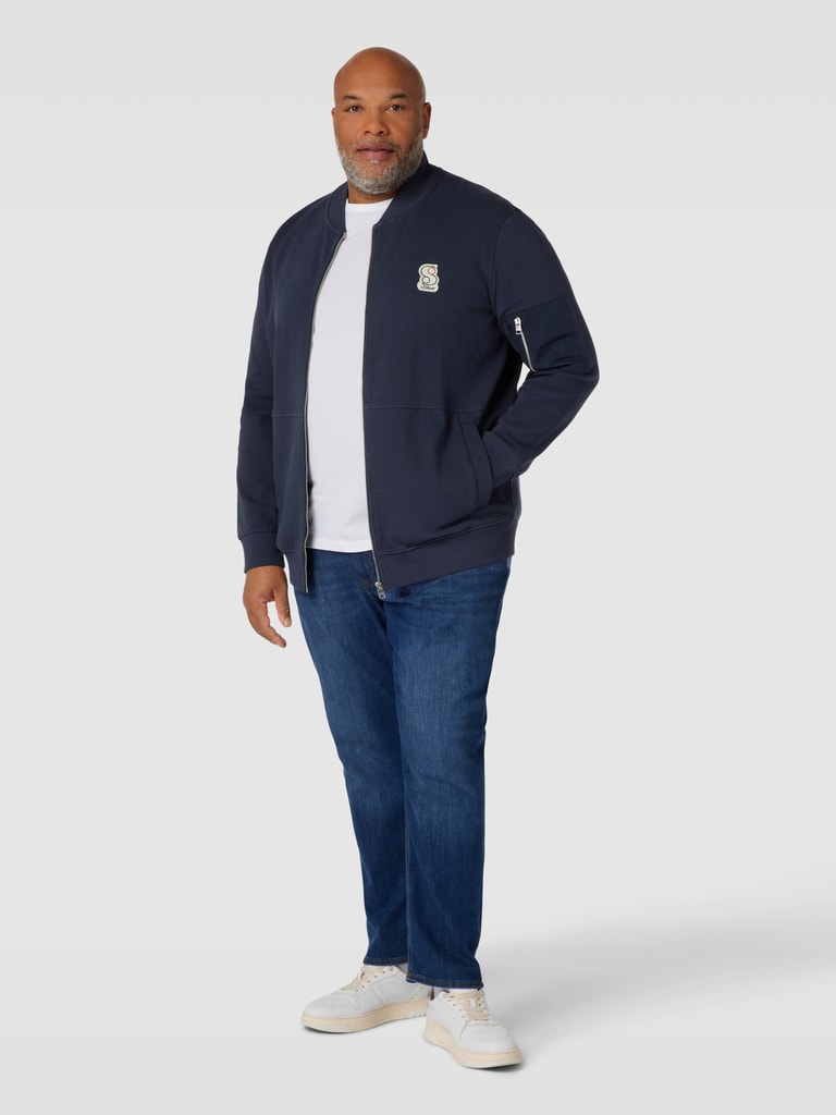 S.Oliver Plus PLUS SIZE Jacke aus Piqué (marine) online kaufen