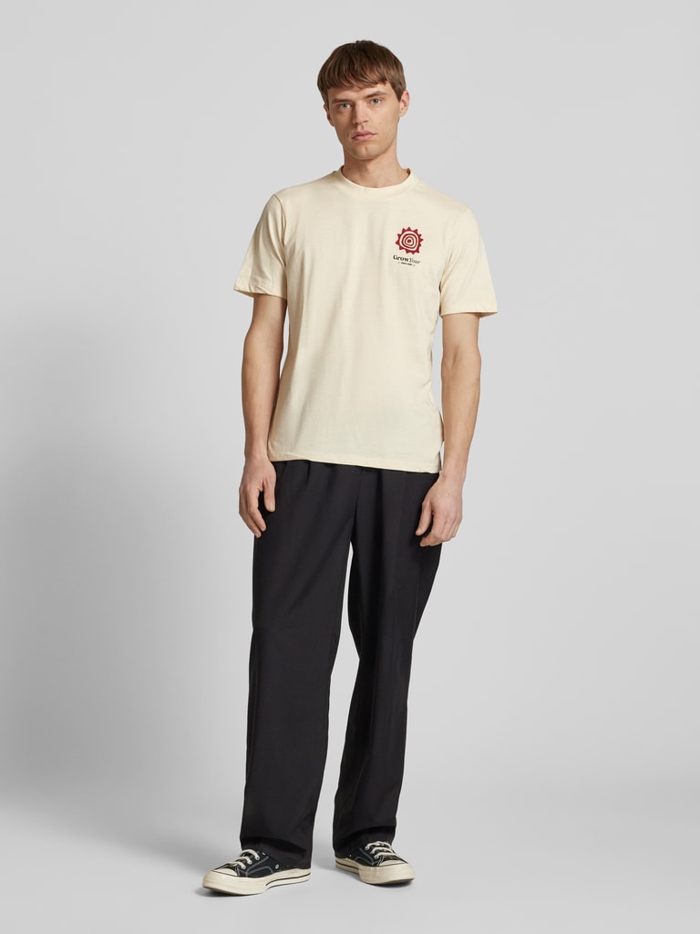Blend T-Shirt mit Label-Print Modell 'JAISON' (sand) online kaufen
