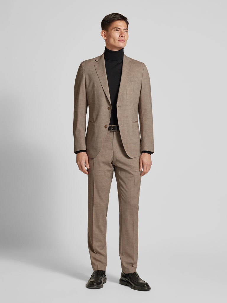 BOSS Anzug mit feinem Strukturmuster Modell 'Huge' (mittelbraun) online ...