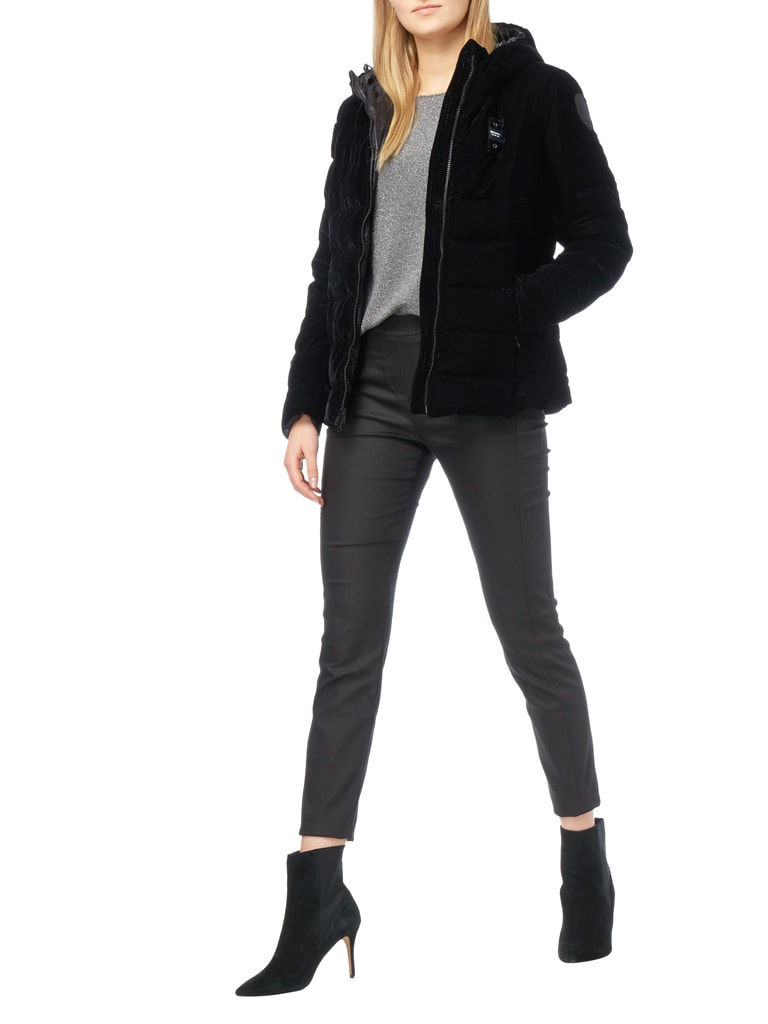 Blauer Usa Light-Daunenjacke aus Samt (black) online kaufen