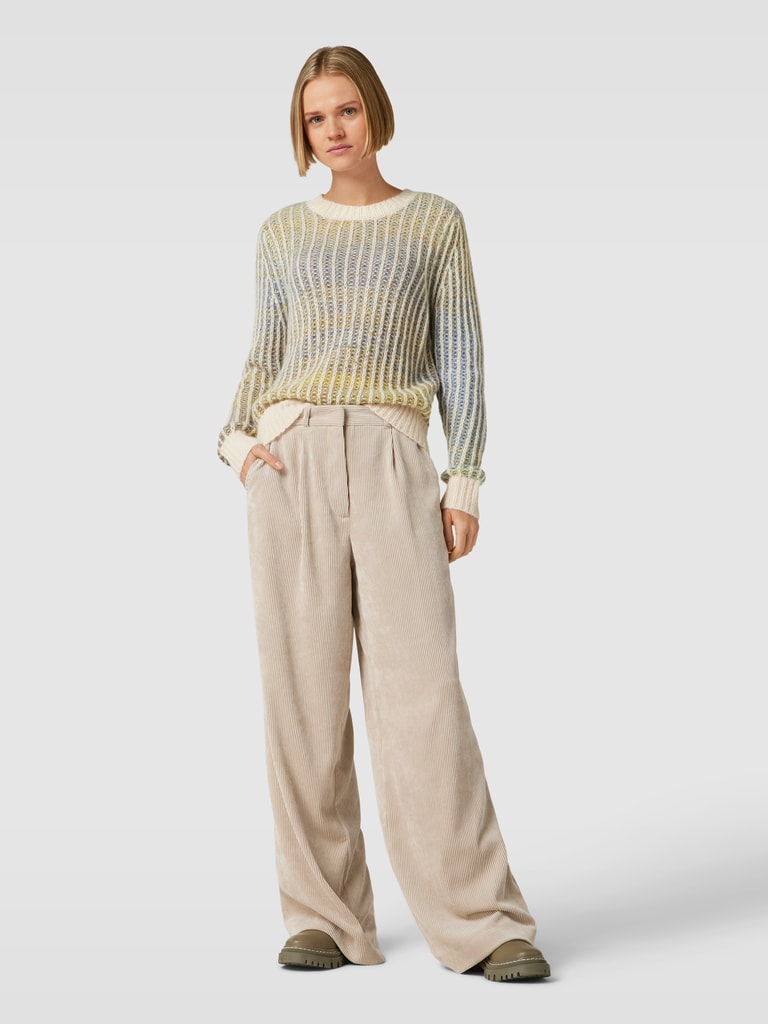 MOS MOSH Strickpullover mit Alpaka-Anteil Modell 'Gisla Margo' (hellblau melange) online kaufen