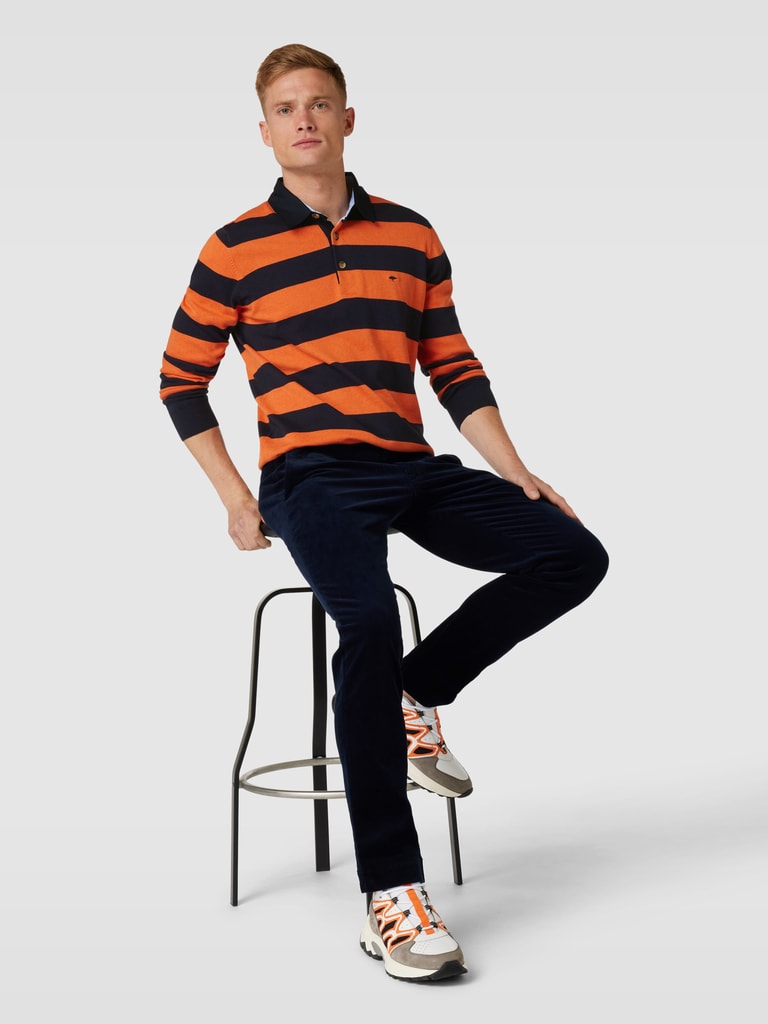 Fynch-Hatton Strickpullover mit Polokragen Modell 'Rugby' (marine ...