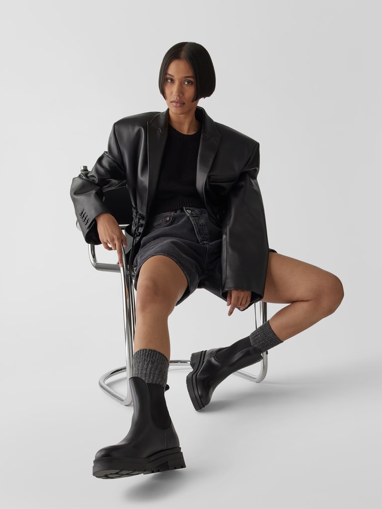 Anine Bing Chelsea Boots aus Leder-Mix (black) online kaufen