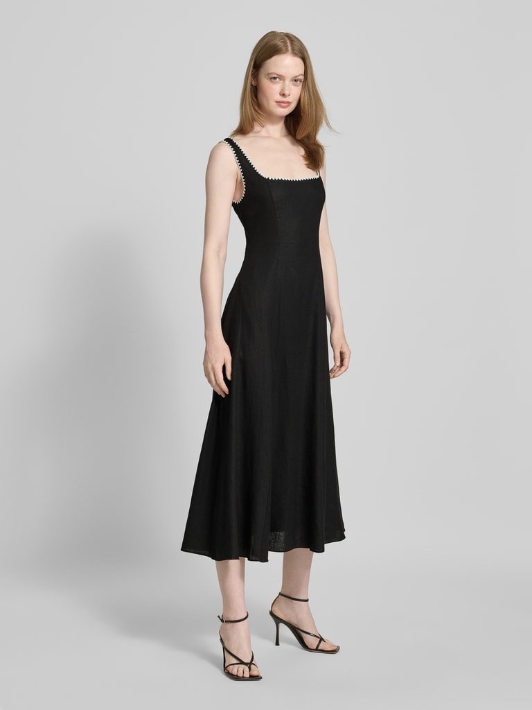 Kup online Forever New Sukienka midi z mieszanki lnu i wiskozy z ...