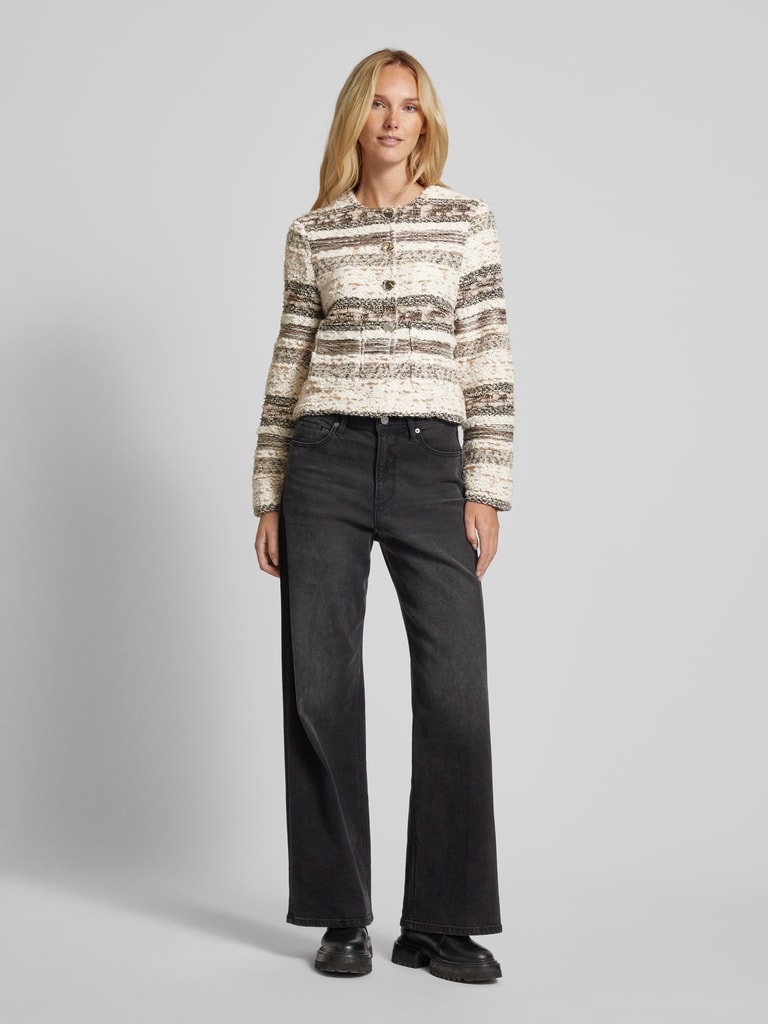 Rich & Royal Strickjacke aus Kunstfell (offwhite) online kaufen