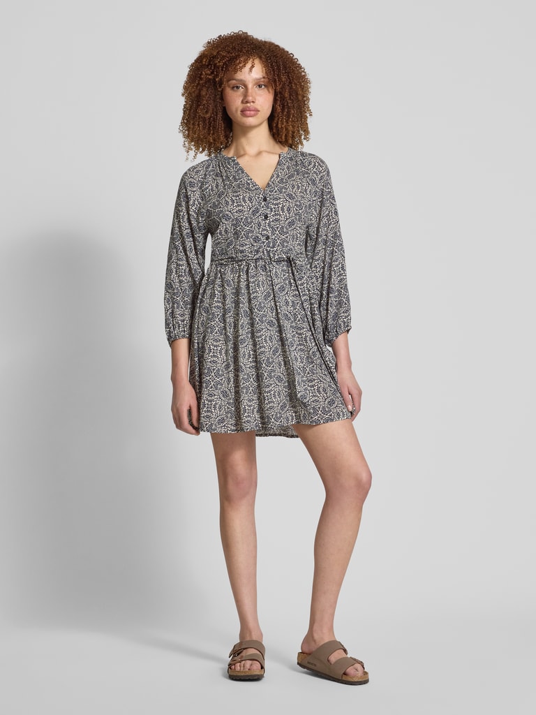 Only Soepele mini-jurk van pure viscose, model 'NOVA' in jeansblauw ...